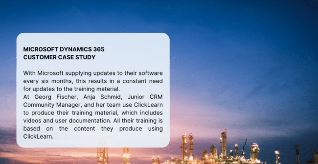GF Piping Systems msdyn365 success story | ClickLearn