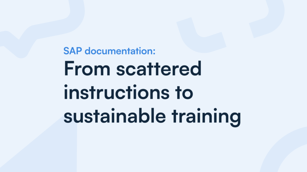 SAP training and onboarding software